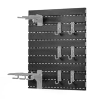 Savior Equipment Wall Rack System w/5 Panels WRS-PAN-HALF-BK