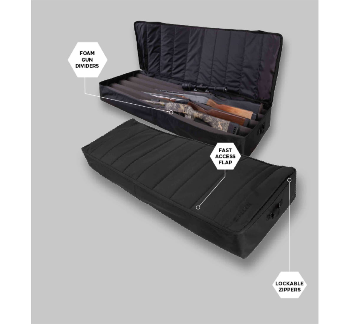 Allen Four Long Gun Storage Case with Foam Divider 78101