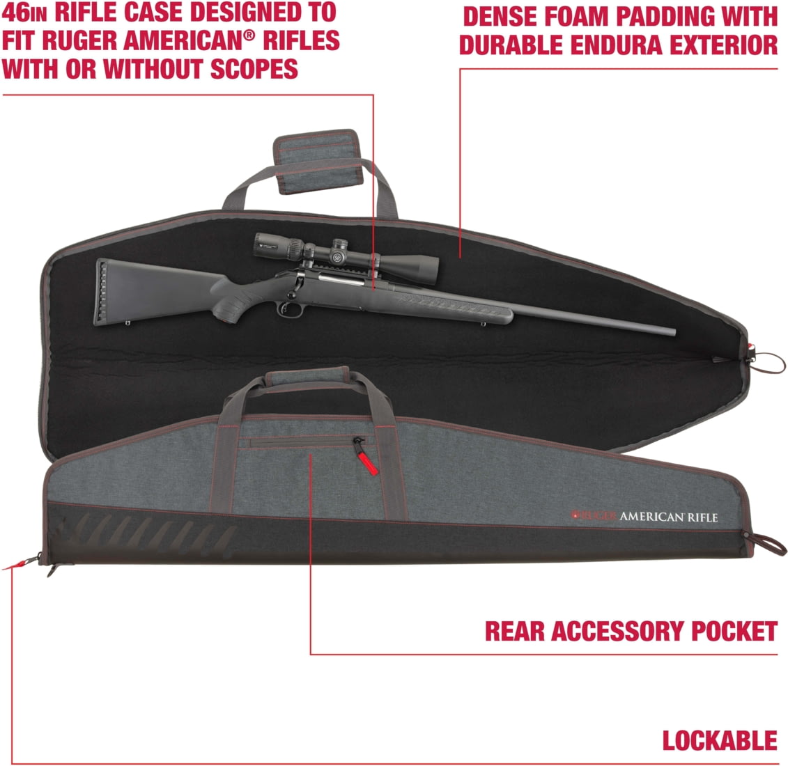 Ruger American Rifle Lockable Gun Case 29735