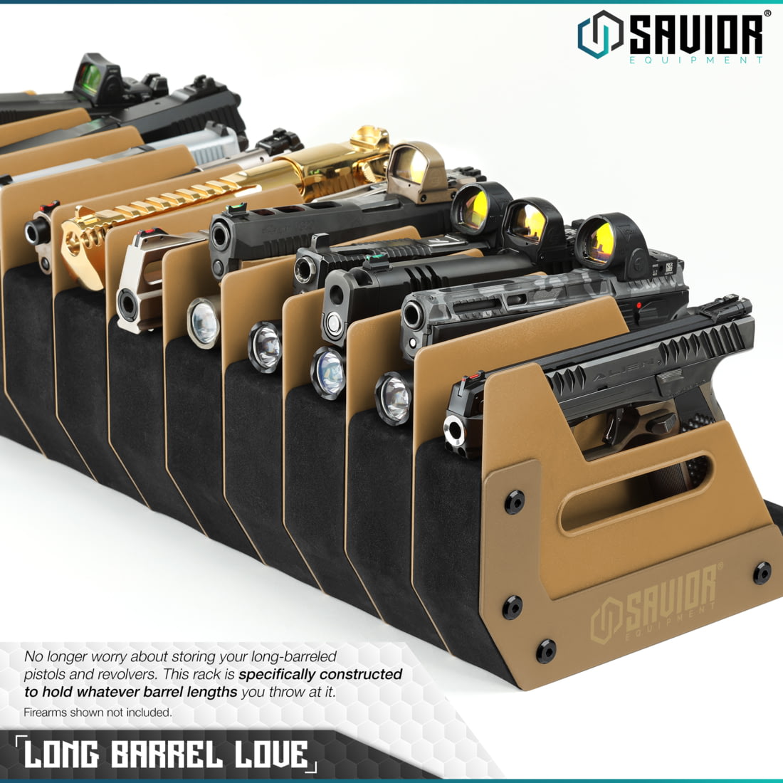 Savior Equipment 12 Slot Pistol Rack RK-HAND-XTWELVE-TN Up to 16% Off