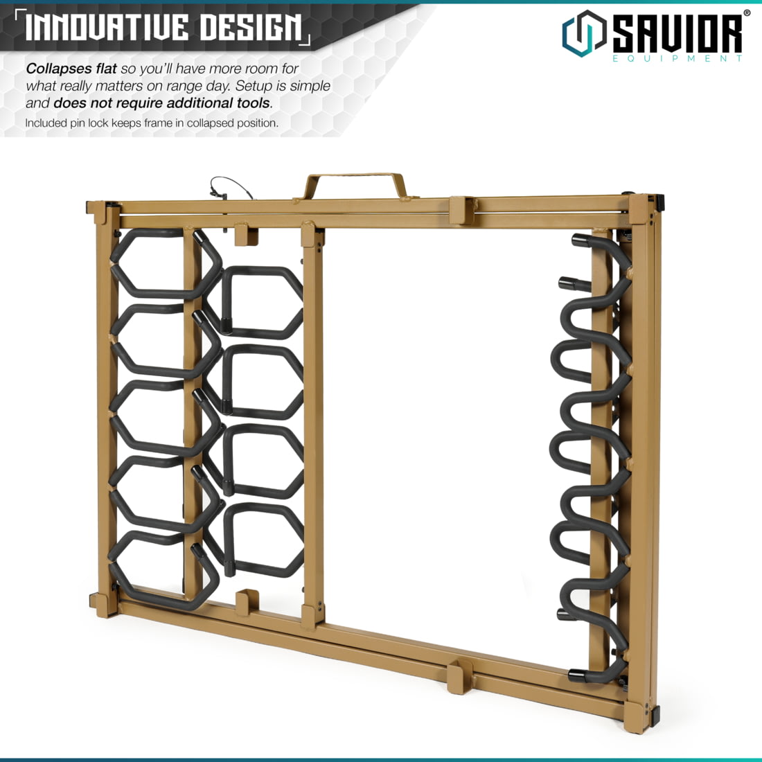 Savior Equipment 9 Slots Shorty Rifle Rack RK-SBR9-ST-TN + Best Rated