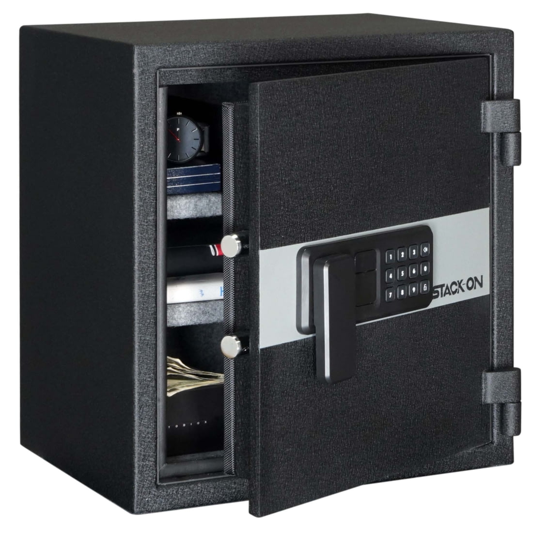 Stack-On Personal Fire and Waterproof Safe with Electronic Lock